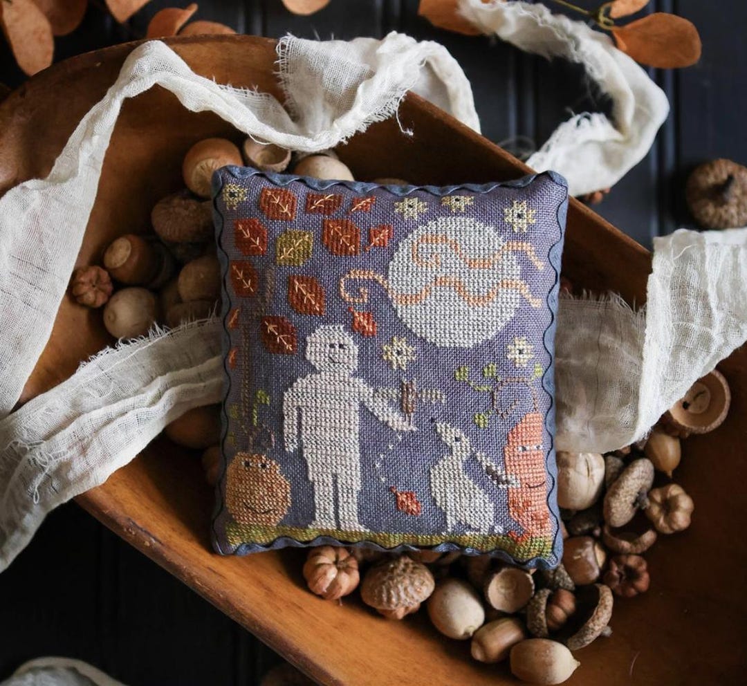 PLUM STREET SAMPLERS Mini Mummy Moon Counted Cross Stitch Patterns at ...