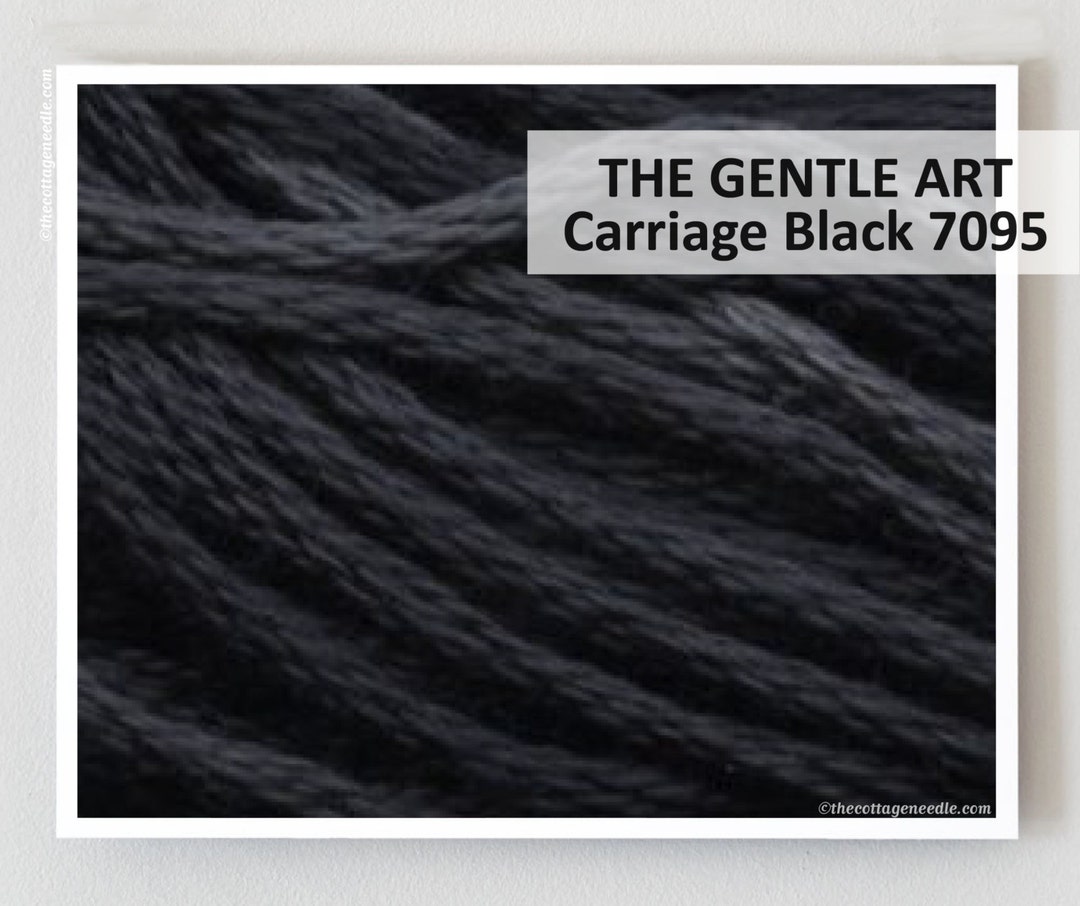 CARRIAGE BLACK 7095 Gentle Art GAST 6-strand Embroidery Floss Hand-dyed ...