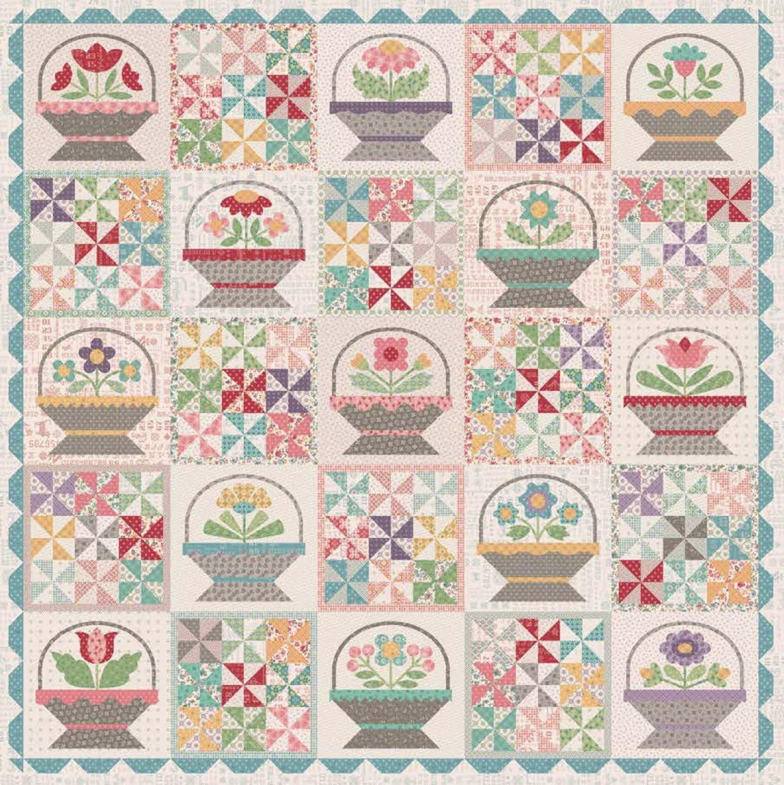 LORI HOLT Piece & Plenty Sampler Red Includes Butterfly Paper Free ...