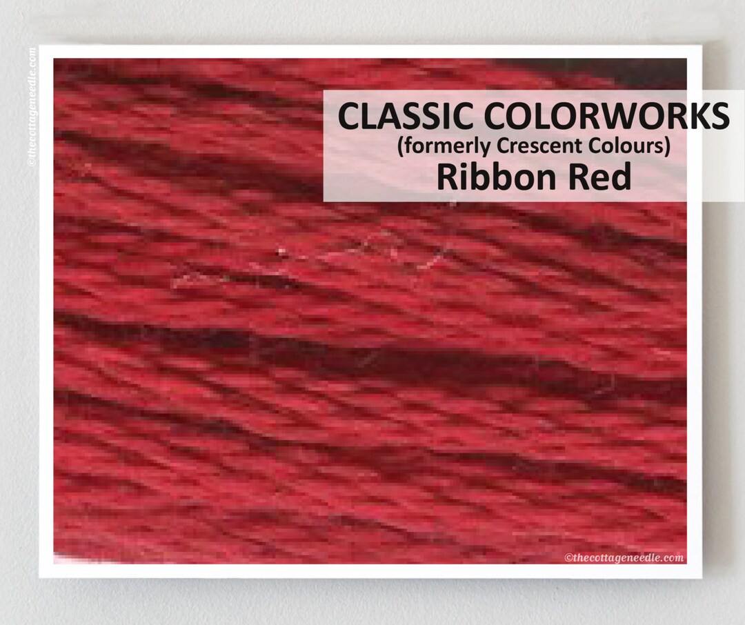 RIBBON RED Classic Colorworks Hand-dyed Embroidery Floss Cross Stitch ...