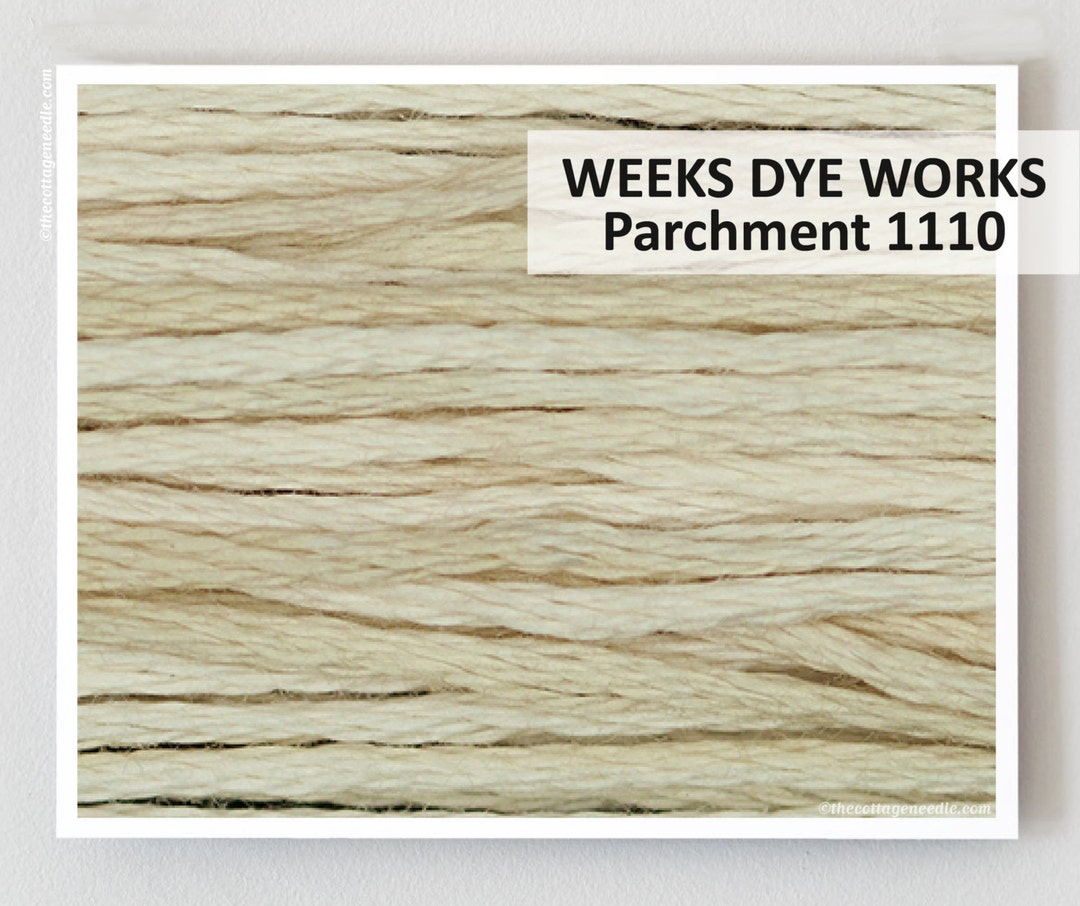 PARCHMENT 1110 Weeks Dye Works WDW Hand-dyed Embroidery Floss Cross ...