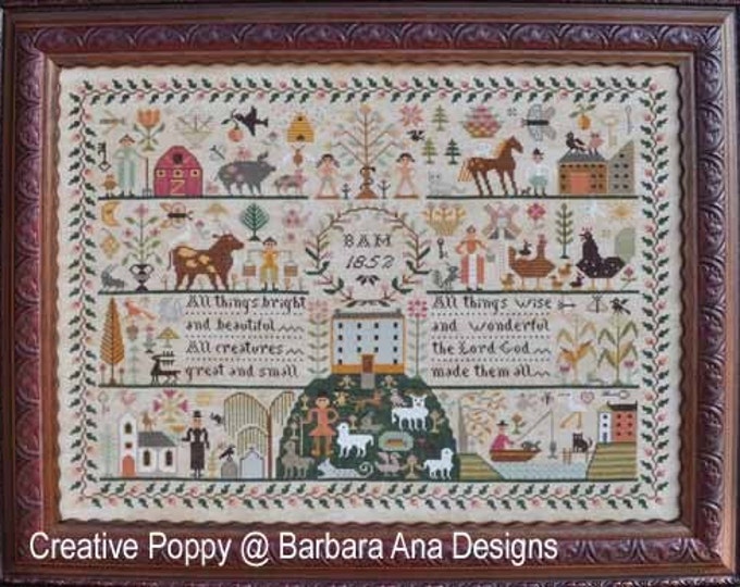 BARBARA ANA All Creatures Great and Small Counted Cross Stitch Patterns ...