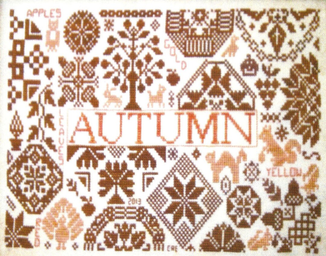 PDF DOWNLOAD Quaker Seasons Autumn Digital Counted Cross Stitch ...