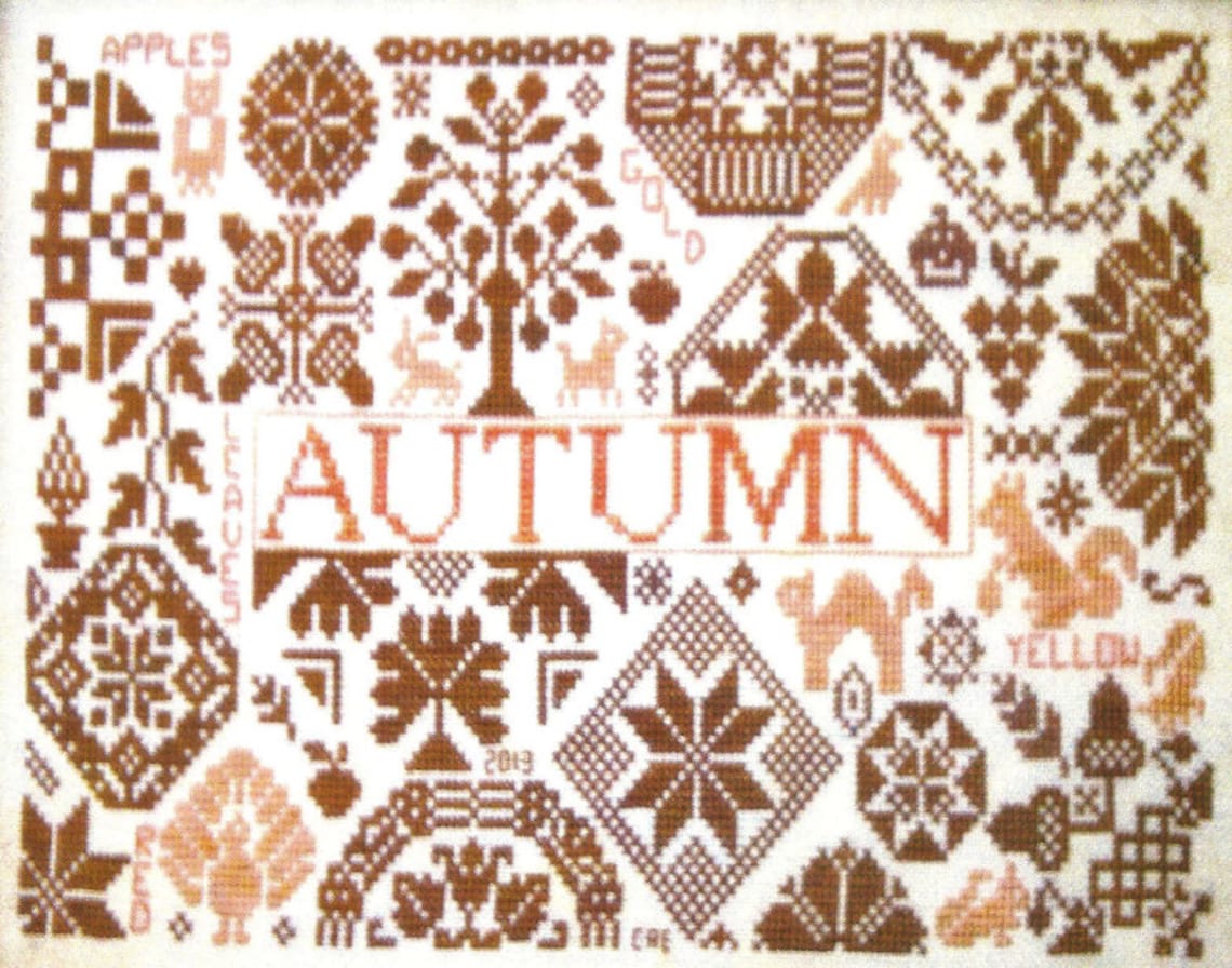 PDF DOWNLOAD Quaker Seasons Autumn Digital Counted Cross Stitch ...