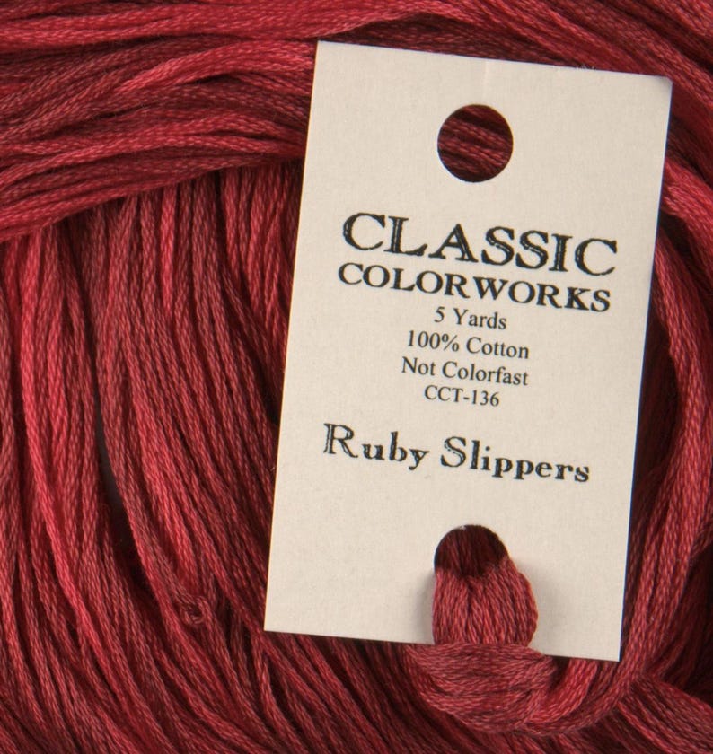 RUBY SLIPPERS Classic Colorworks Hand-dyed Embroidery Floss Cross ...