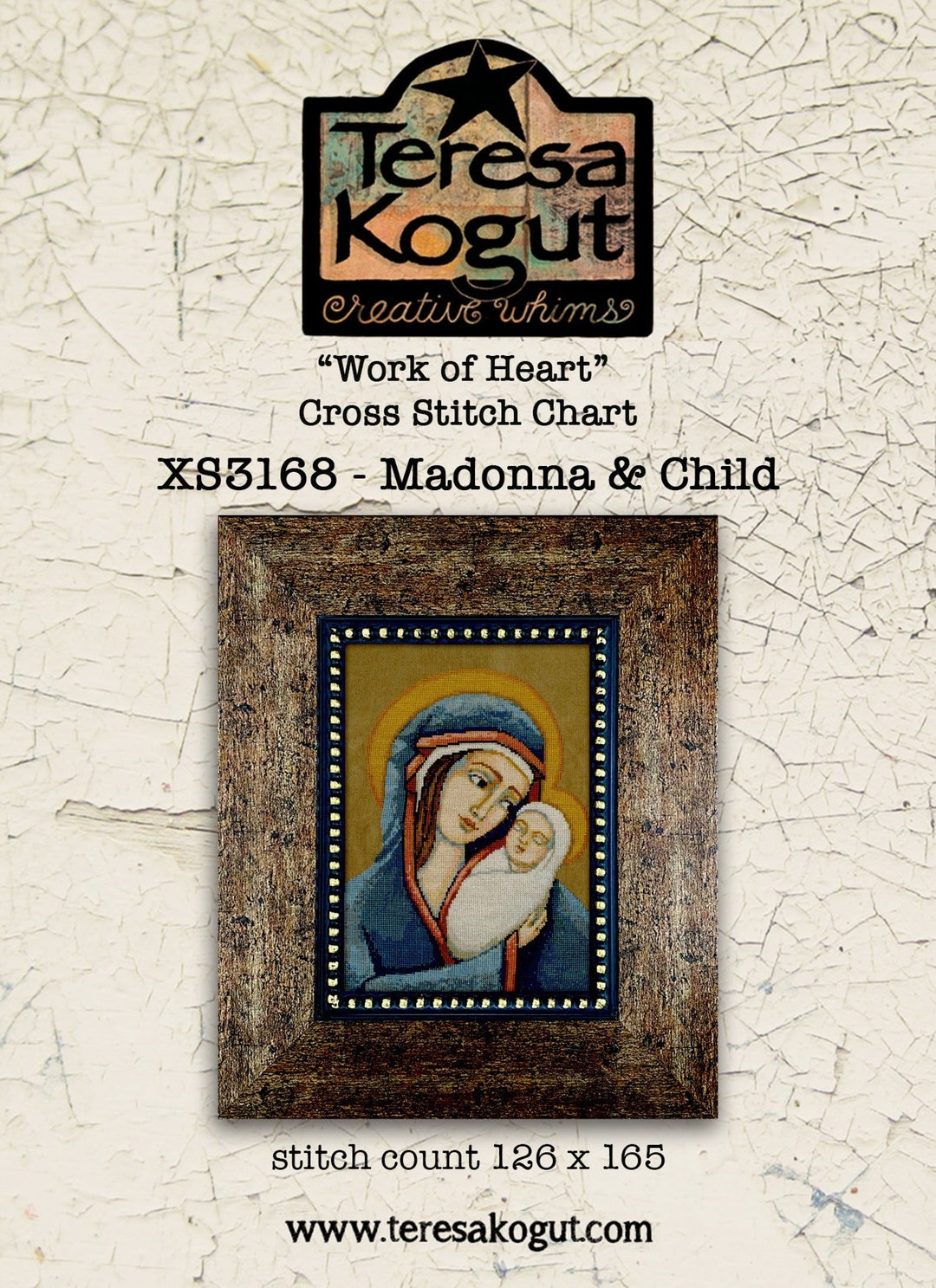TERESA KOGUT Madonna and Child Counted Cross Stitch Patterns at Thecottageneedle.com - Etsy