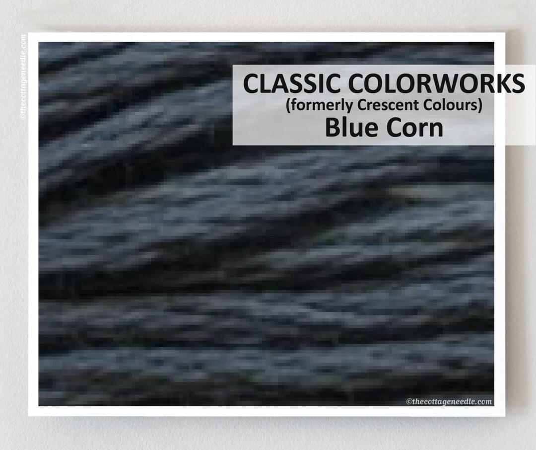 BLUE CORN Classic Colorworks Hand-dyed Embroidery Floss Cross Stitch ...