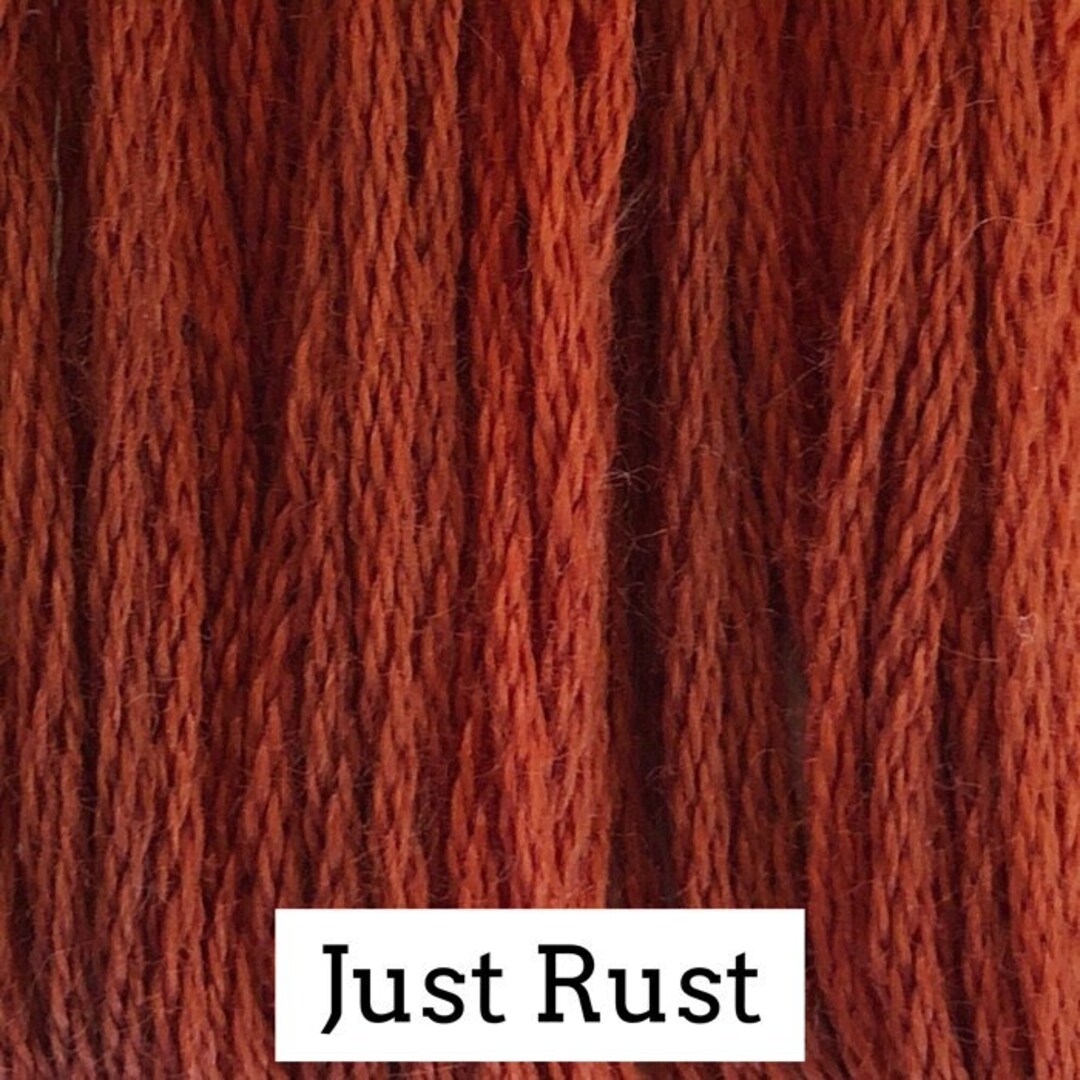 JUST RUST Classic Colorworks Hand-dyed Embroidery Floss Cross Stitch ...