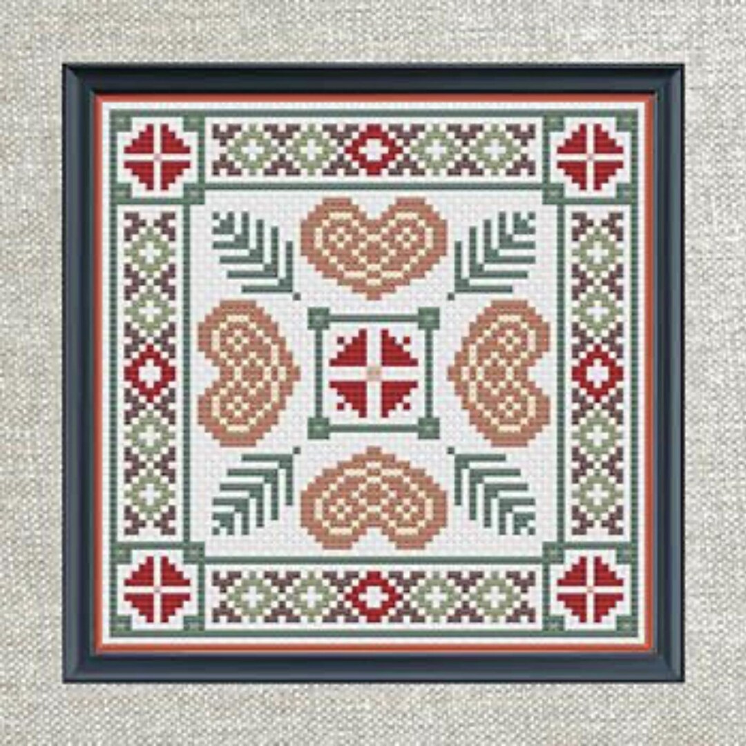 LUHU STITCHES Folkart Christmas Tile Counted Cross Stitch Patterns at ...