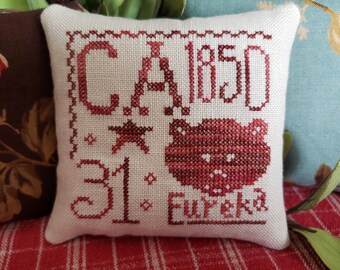 THREAD MILK Wyoming WY #3 Statehood Splendor Series Counted Cross ...