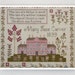 PLUM STREET SAMPLERS Pink House Sampler Counted Cross Stitch Patterns ...
