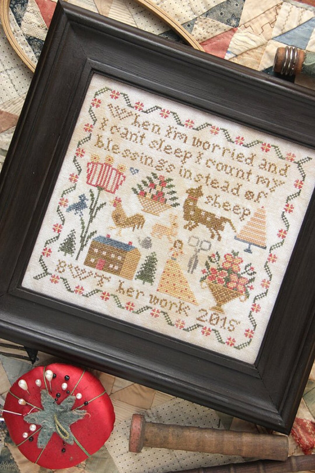 HEARTSTRING SAMPLERY Instead of Sheep Counted Cross Stitch Patterns at ...