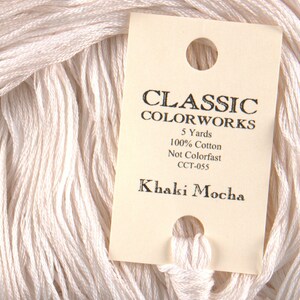 KHAKI MOCHA Classic Colorworks Hand-dyed Embroidery Floss Cross Stitch ...