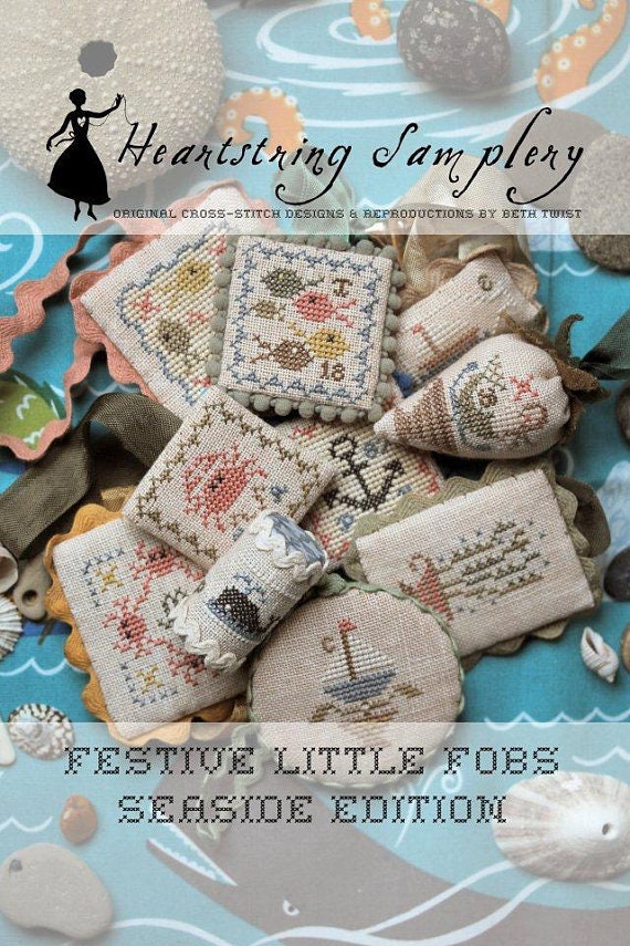 HEARTSTRING SAMPLERY Seaside Edition Festive Little Fobs Series Counted ...