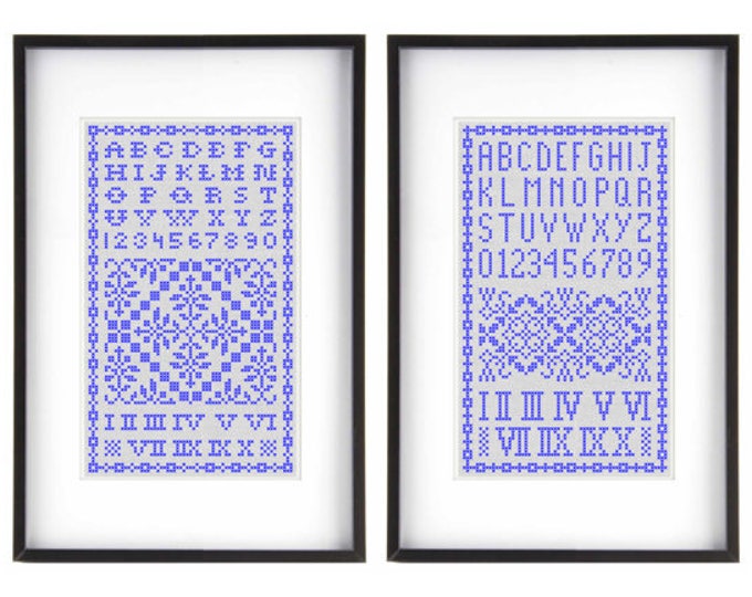 INSTANT DOWNLOAD One & Two Samplers Counted .pdf Cross Stitch - Etsy