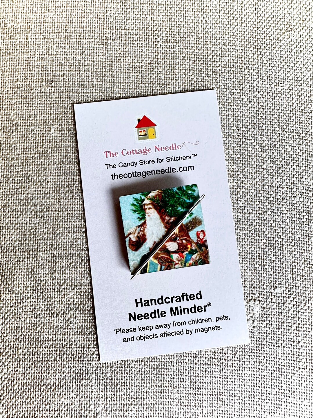 Blue Santa Claus Delivery Needle Minder Holder Keep Thecottageneedle ...
