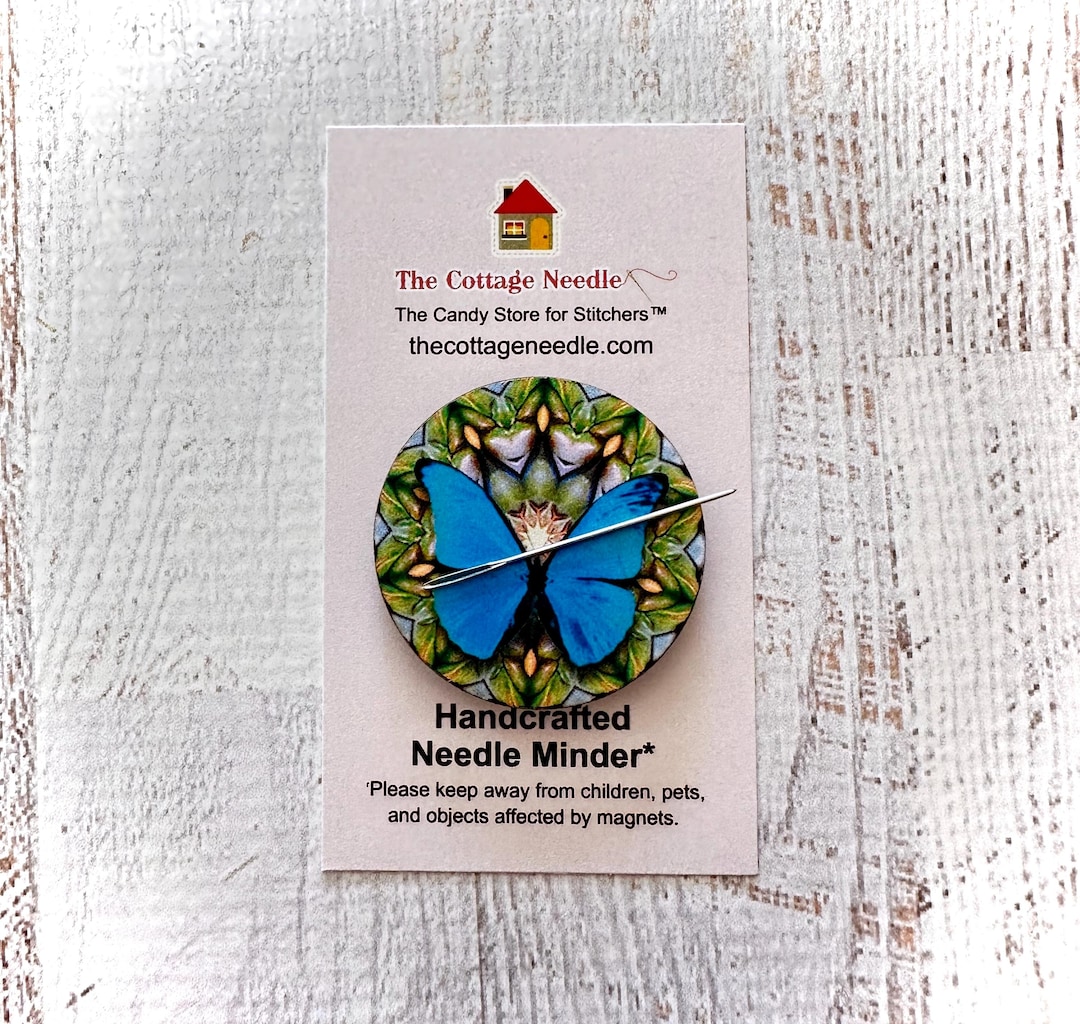 Blue Butterfly Needle Minder Keeper Holder at Thecottageneedle.com ...