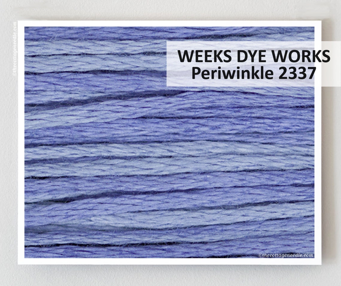 PERIWINKLE 2337 Weeks Dye Works WDW Hand-dyed Embroidery Floss - Etsy