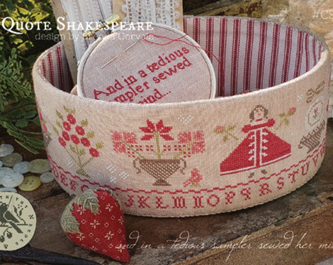 WITH THY NEEDLE to Quote Shakespeare Counted Cross Stitch Patterns at ...