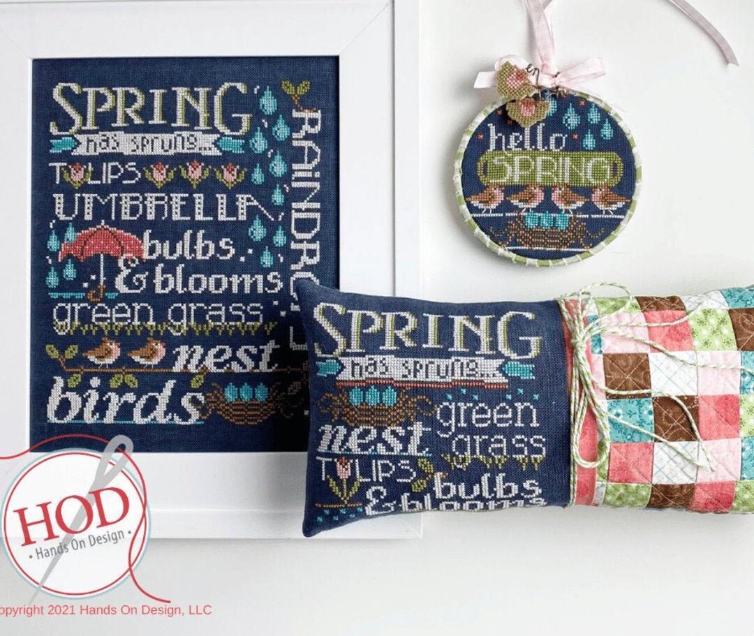 HANDS ON DESIGN Let's Talk Spring #1 Counted Cross Stitch Patterns at ...