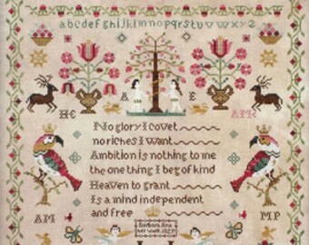 Snooty Parrots Sampler by Barbara Ana Designs Counted Cross - Etsy
