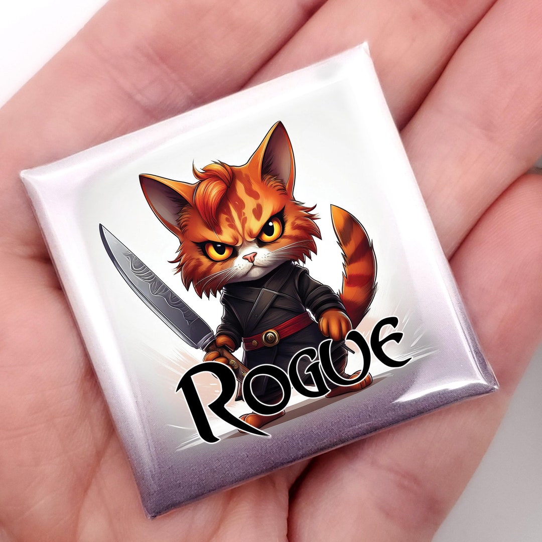 Original Rogue Cat Pin / Brooch Great Gift for Larpers, Tabletop Gamers ...