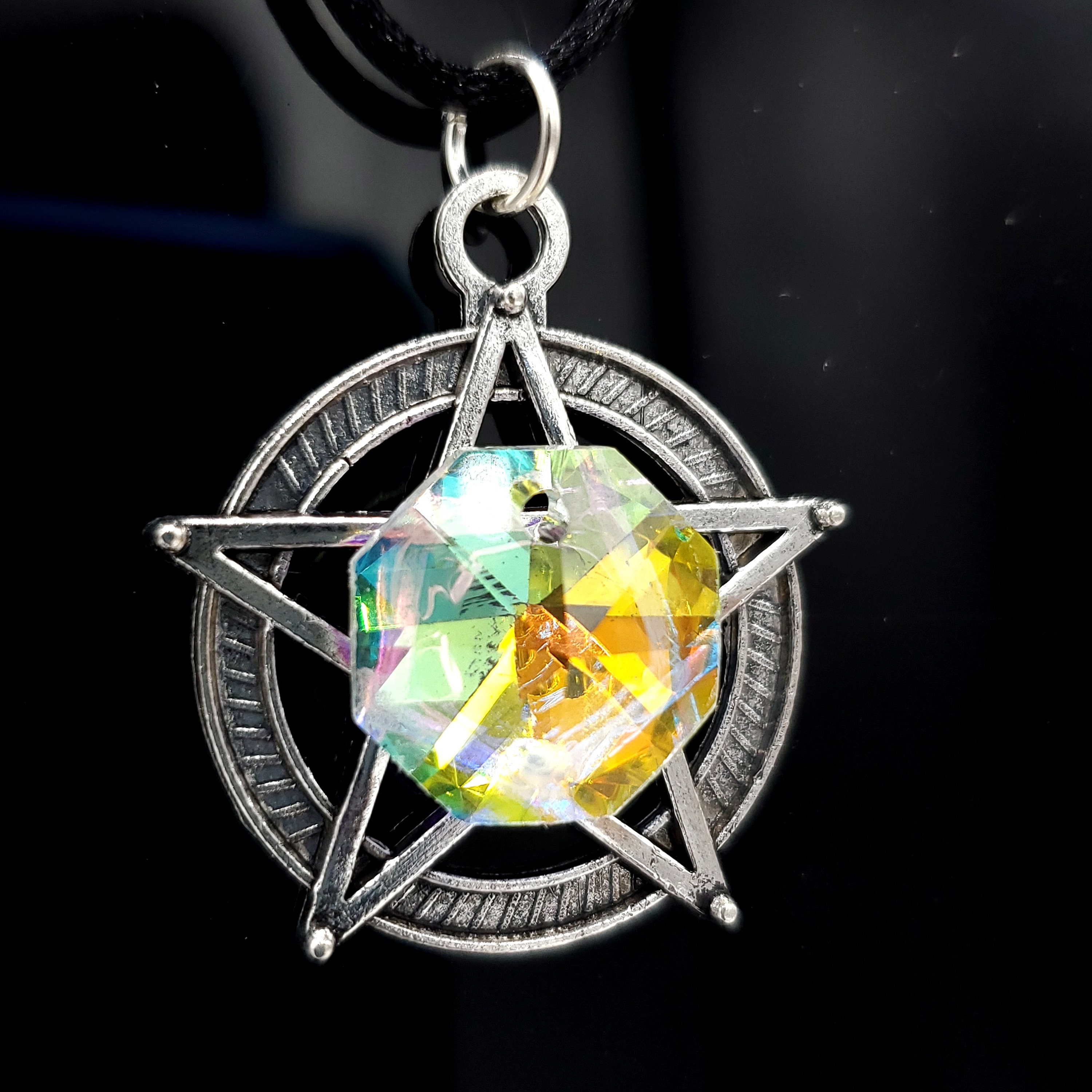 White Witch Pentacle Necklace/ Witch jewelry/ Witchcraft/ | Etsy