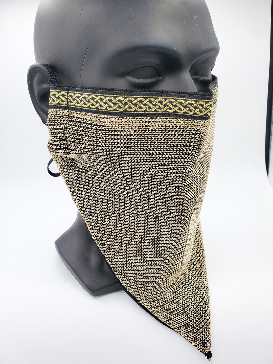 Chainmaille Mithril Fabric Face Mask for Renaissance Faires, Cosplay ...