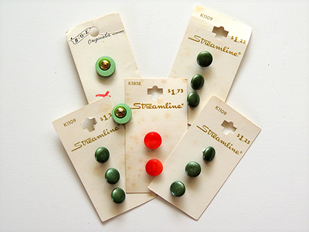 Buttons, 1950s 1960s Buttons, Streamline Buttons, Bge Originales ...