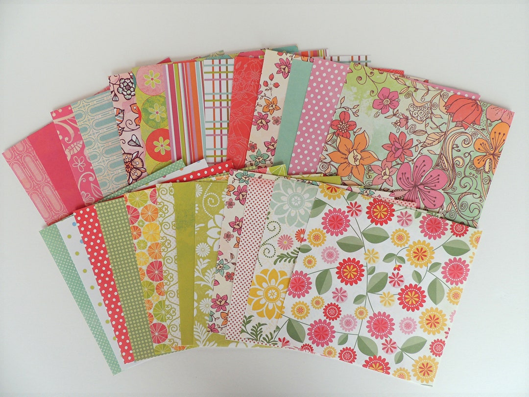 6x6 Paper Variety Pack, 25 Sheets, Scrapbook, Card Making, Junk Journal ...