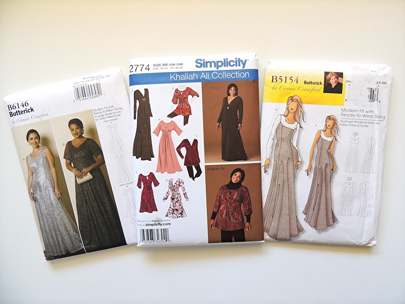 Modest Dress Sewing Patterns: Butterick & Simplicity (sizes Xx1-6x, 20W ...