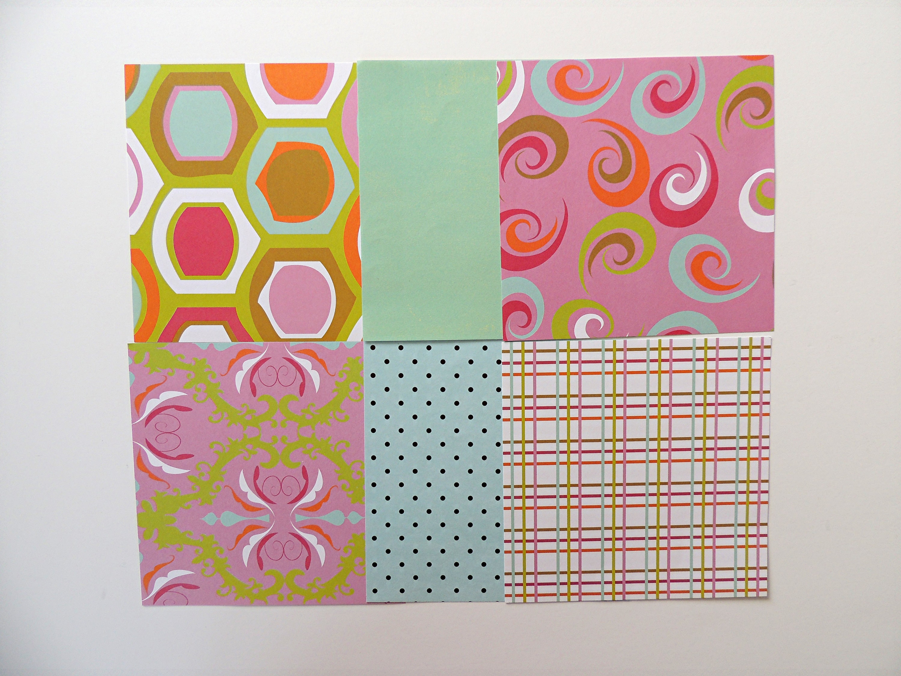 6x6 Paper Variety Pack, Bold Colored Stripes and Floral Print Scrapbook ...