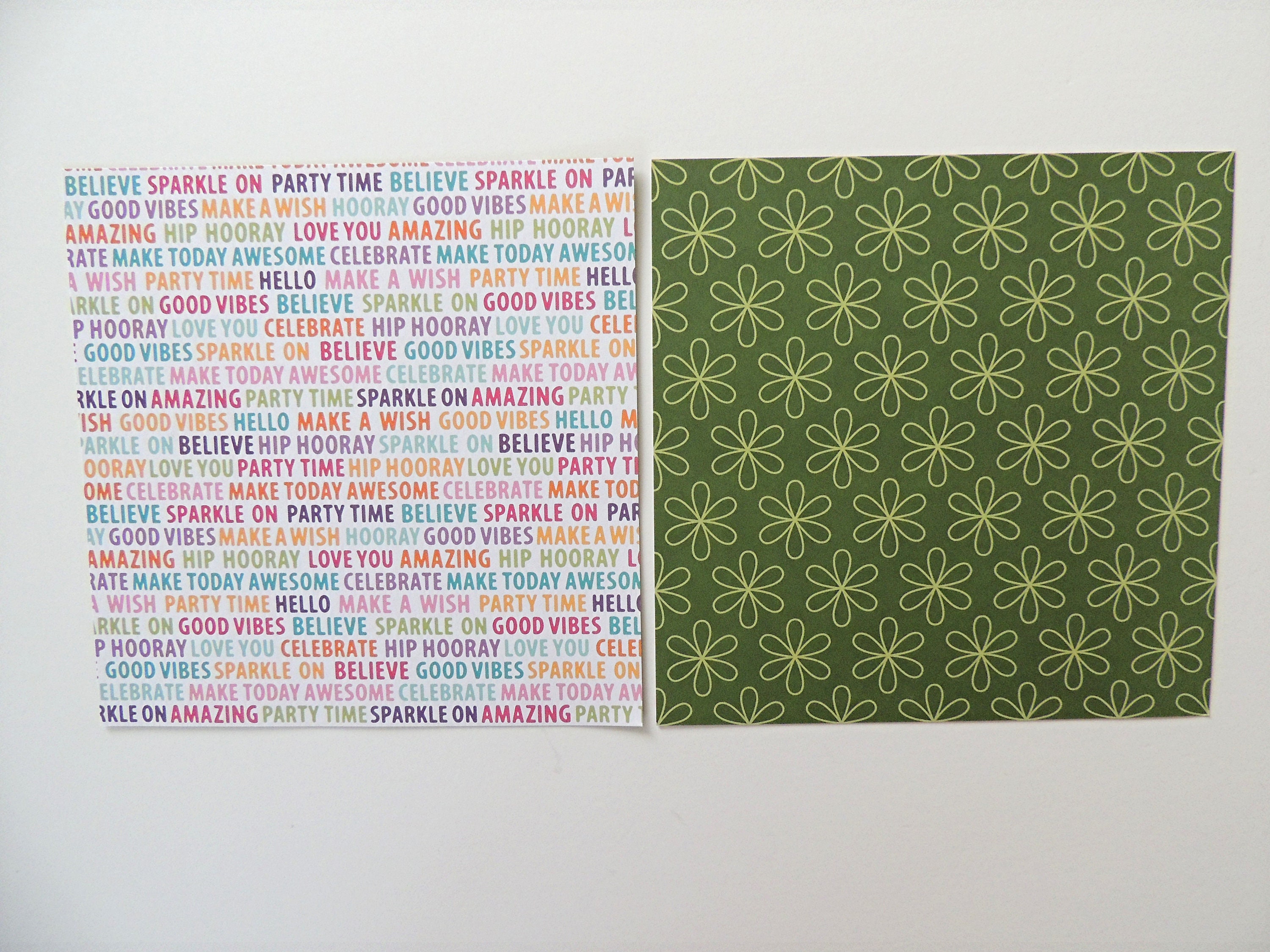 6x6 Paper Variety Pack, Bold Colored Stripes and Floral Print Scrapbook ...