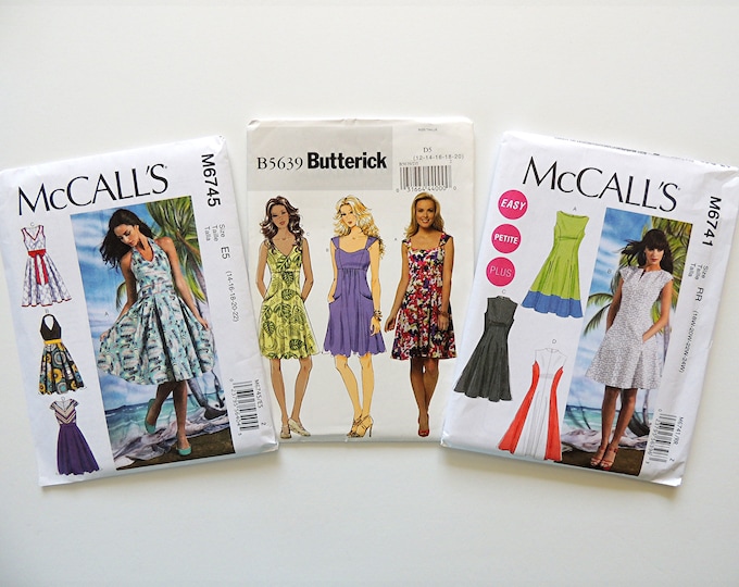 Mccall's 6745, Mccall's 6741, Butterick 5639, Dress Patterns, Summer ...
