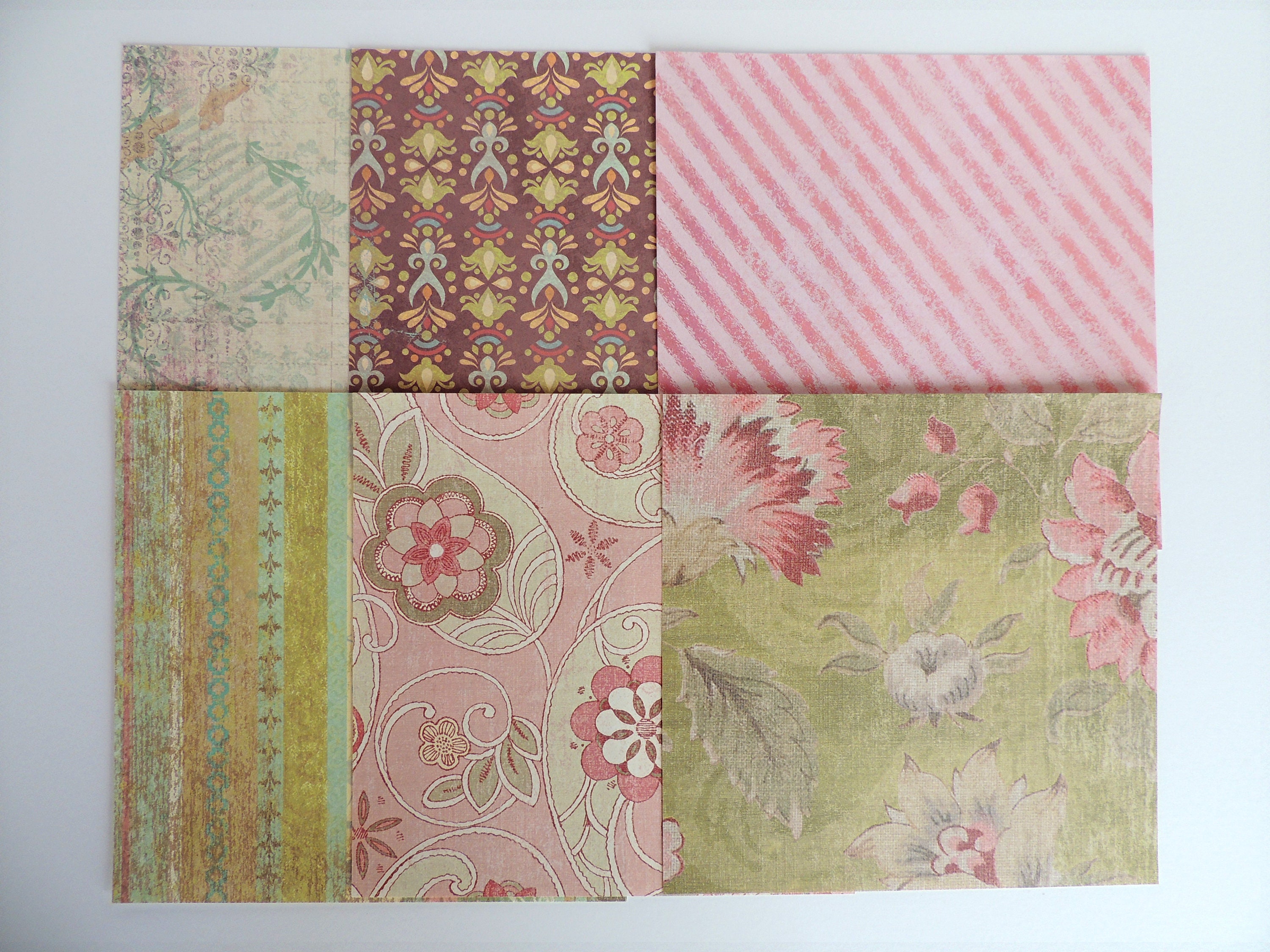6x6 Paper Variety Pack, 25 Sheets, Scrapbook, Card Making, Junk Journal ...