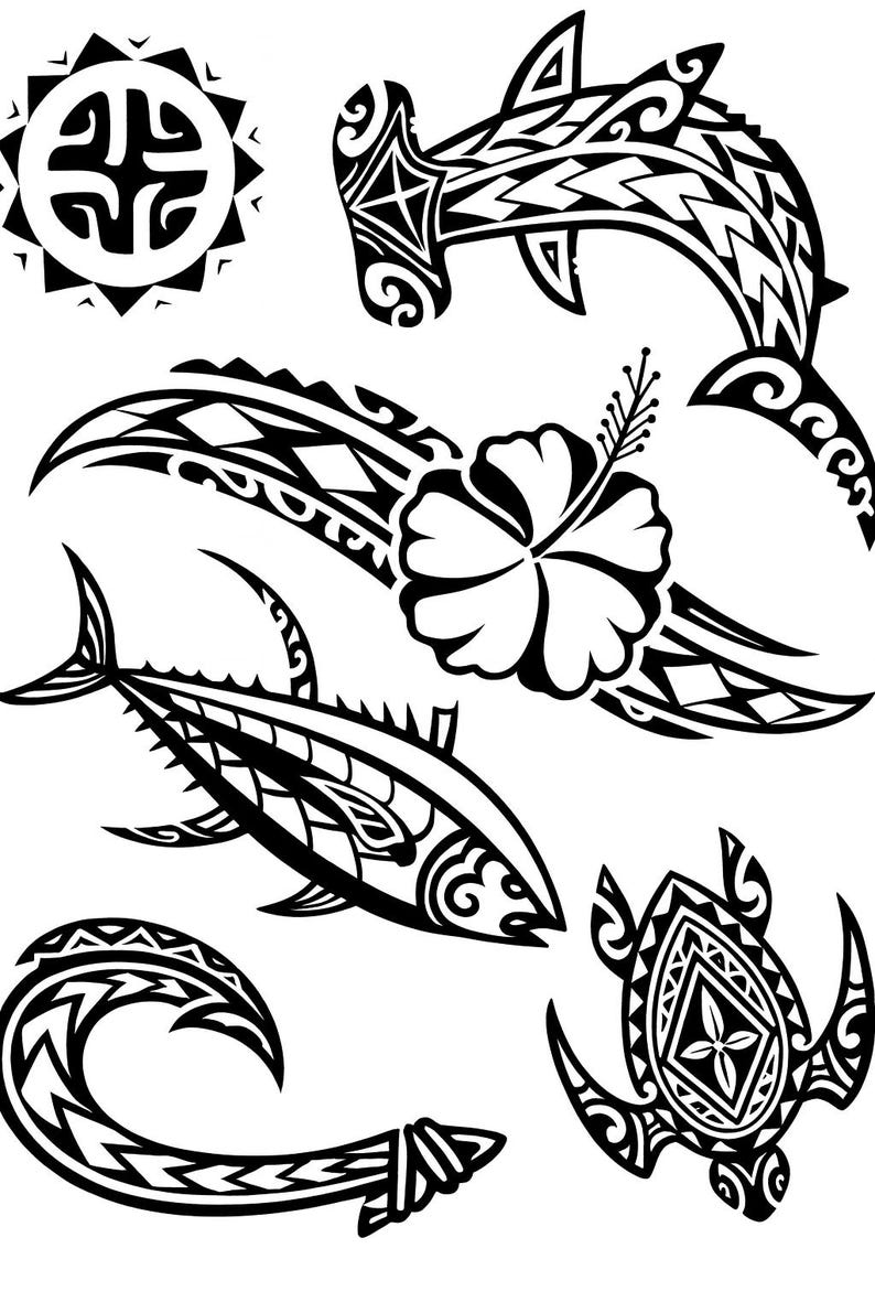 Island Style Tribal Bundle - 6 SVG Cut Files for Cricut & Silhouette - Etsy