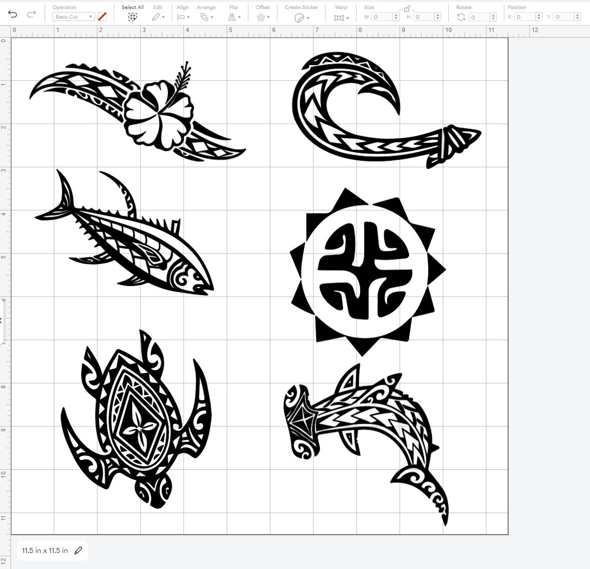 Island Style Tribal Bundle - 6 SVG Cut Files for Cricut & Silhouette - Etsy