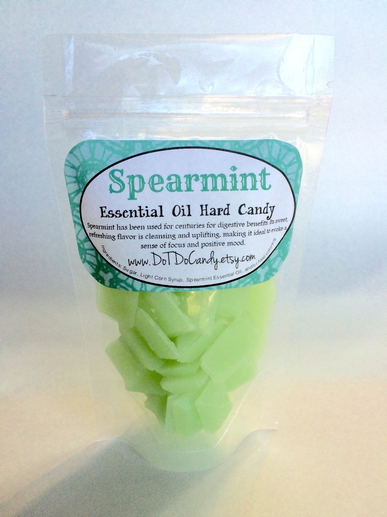 SPEARMINT Essential Oil Hard Candy 5oz - Etsy