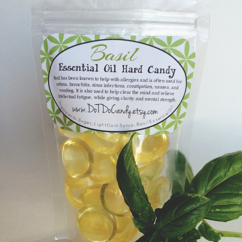 BASIL Essential Oil Hard Candy 5oz bag | Etsy