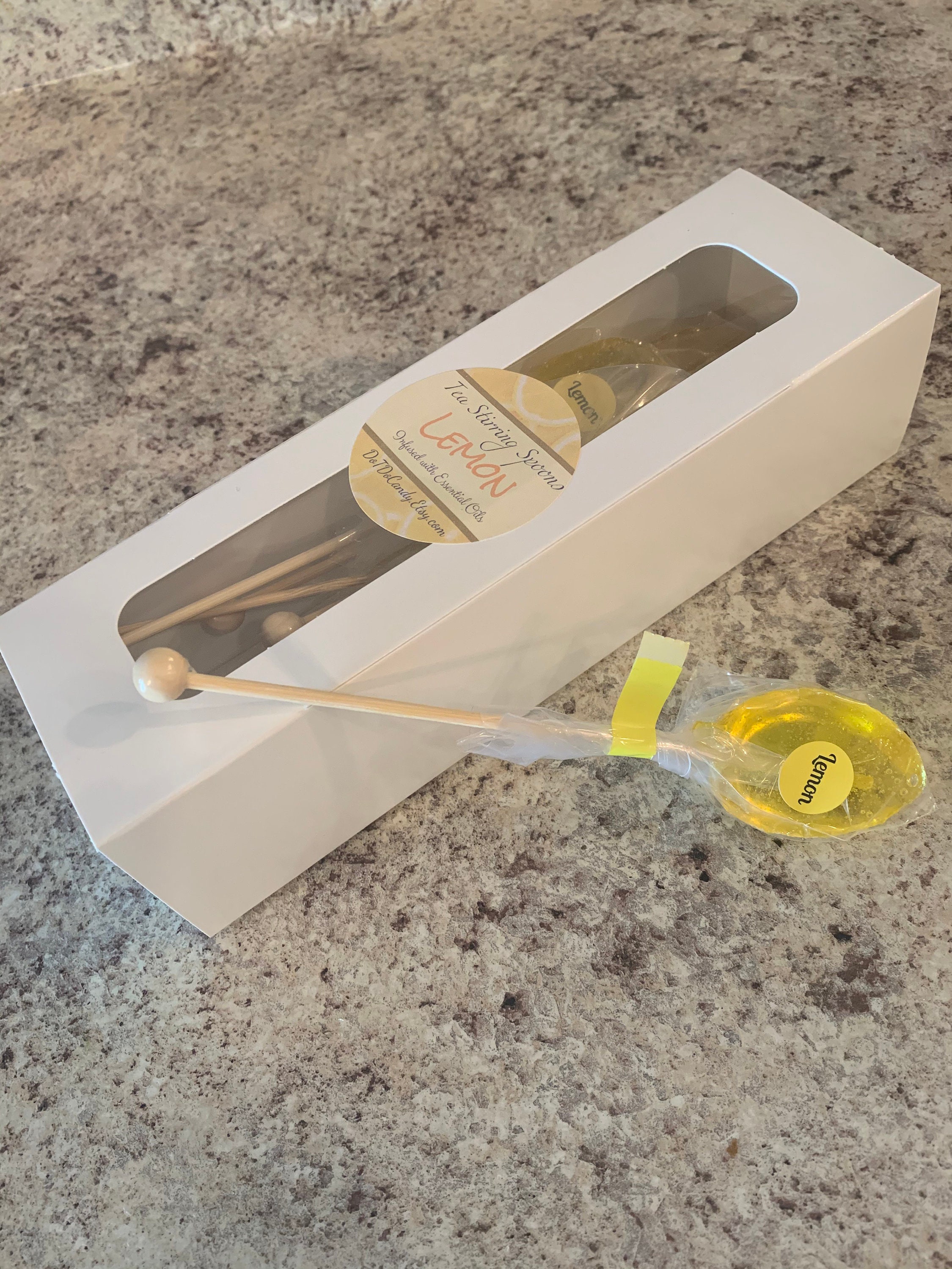 LEMON Tea Stirring Spoons Made With Essential Oils 5 Spoons | Etsy