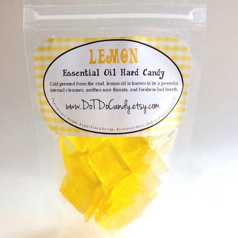 LEMON, Essential Oil Hard Candy, 5oz - Etsy