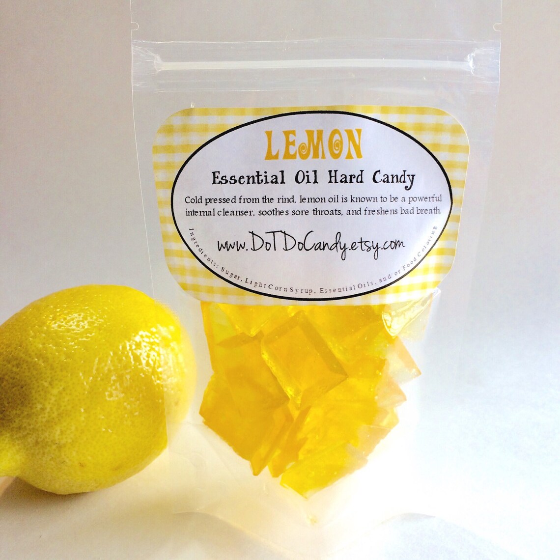 LEMON Essential Oil Hard Candy 5oz - Etsy