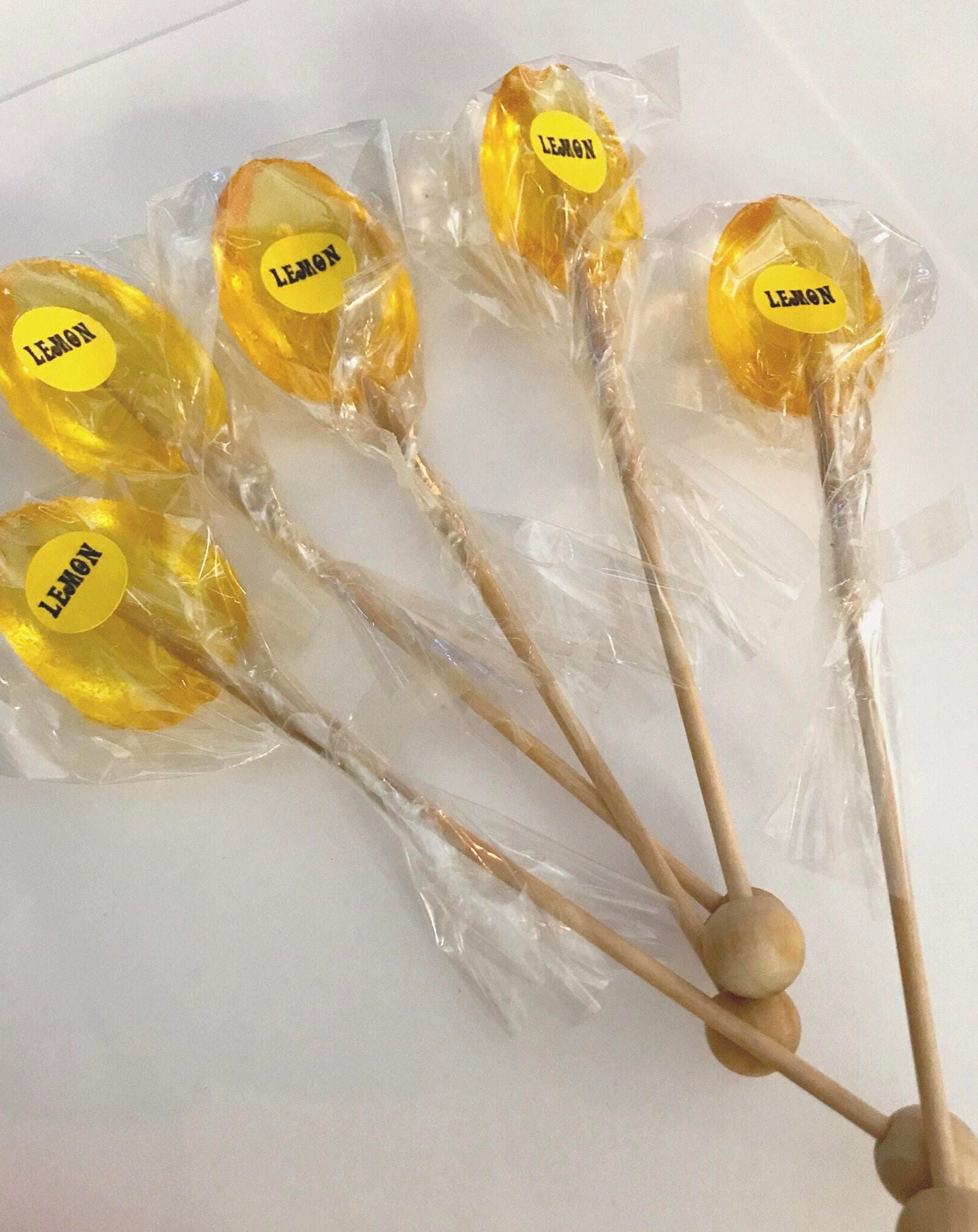 LEMON, Tea Stirring Spoons- Made With Essential Oils, 5 Spoons Total - Etsy