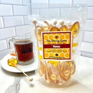 HONEY Tea Stirring Spoons- Made With Real Local Honey - Etsy