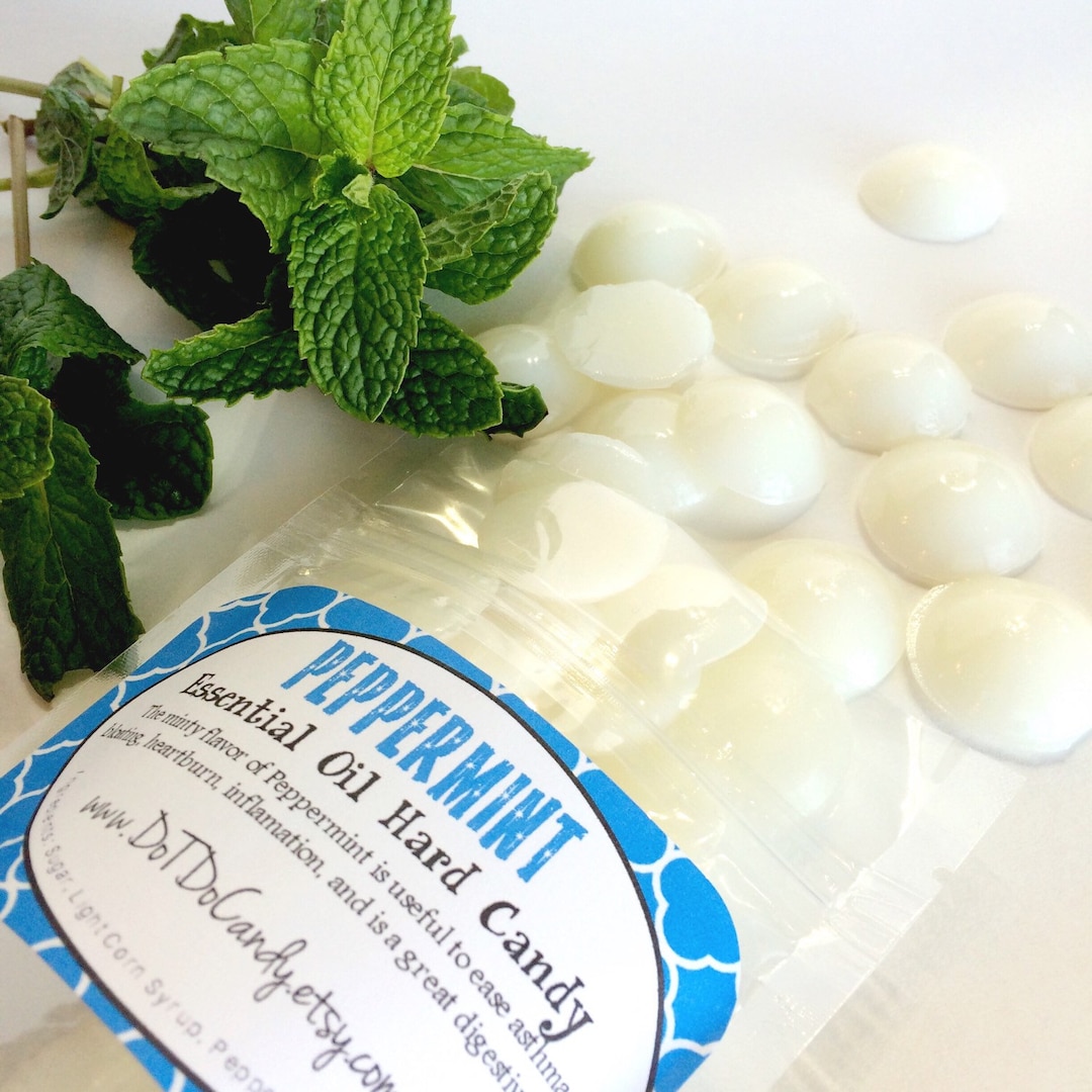 PEPPERMINT, Essential Oil Hard Candy, 5oz - Etsy