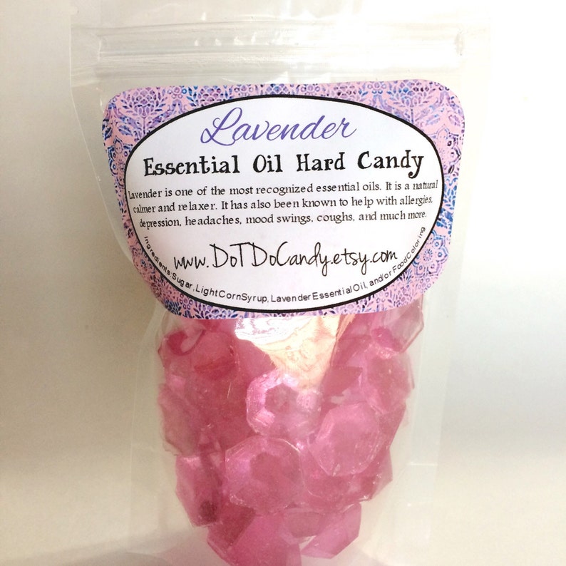 LAVENDER Essential Oil Hard Candy 5 Oz - Etsy