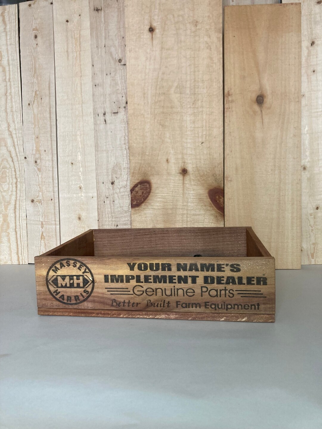 Massey Harris Tractor Crate, Personalized, Custom, Rustic, Tractor ...