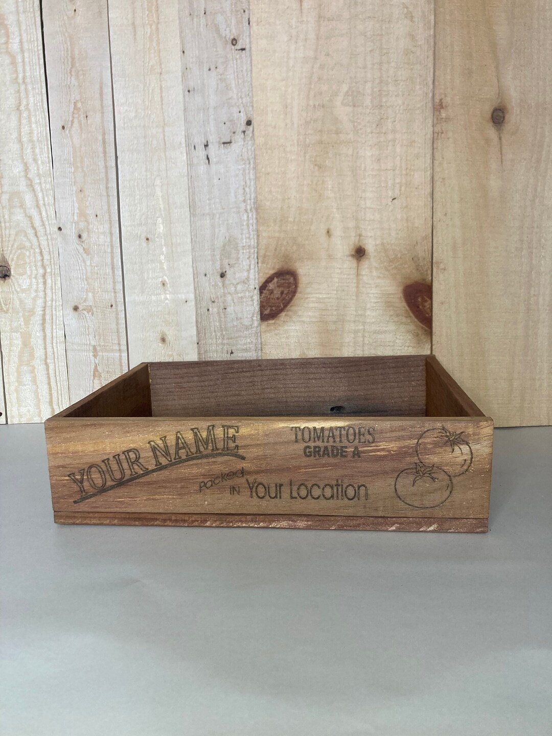 Tomato Crate, Personalized Crate, Custom, Engraved, Tomatoes, Tomato ...