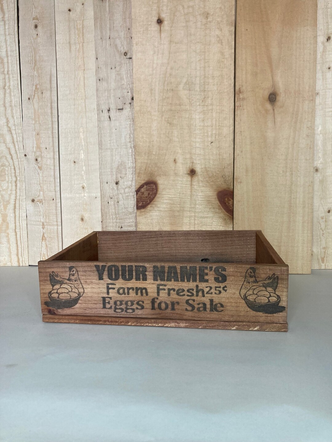 Personalized Egg Crate, Fresh Eggs, Custom, Antique Style, Gift Box ...