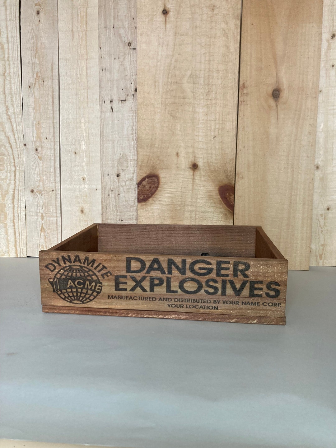 Danger Explosives Crate, TNT Box, Personalized Crate, Custom, Engraved ...